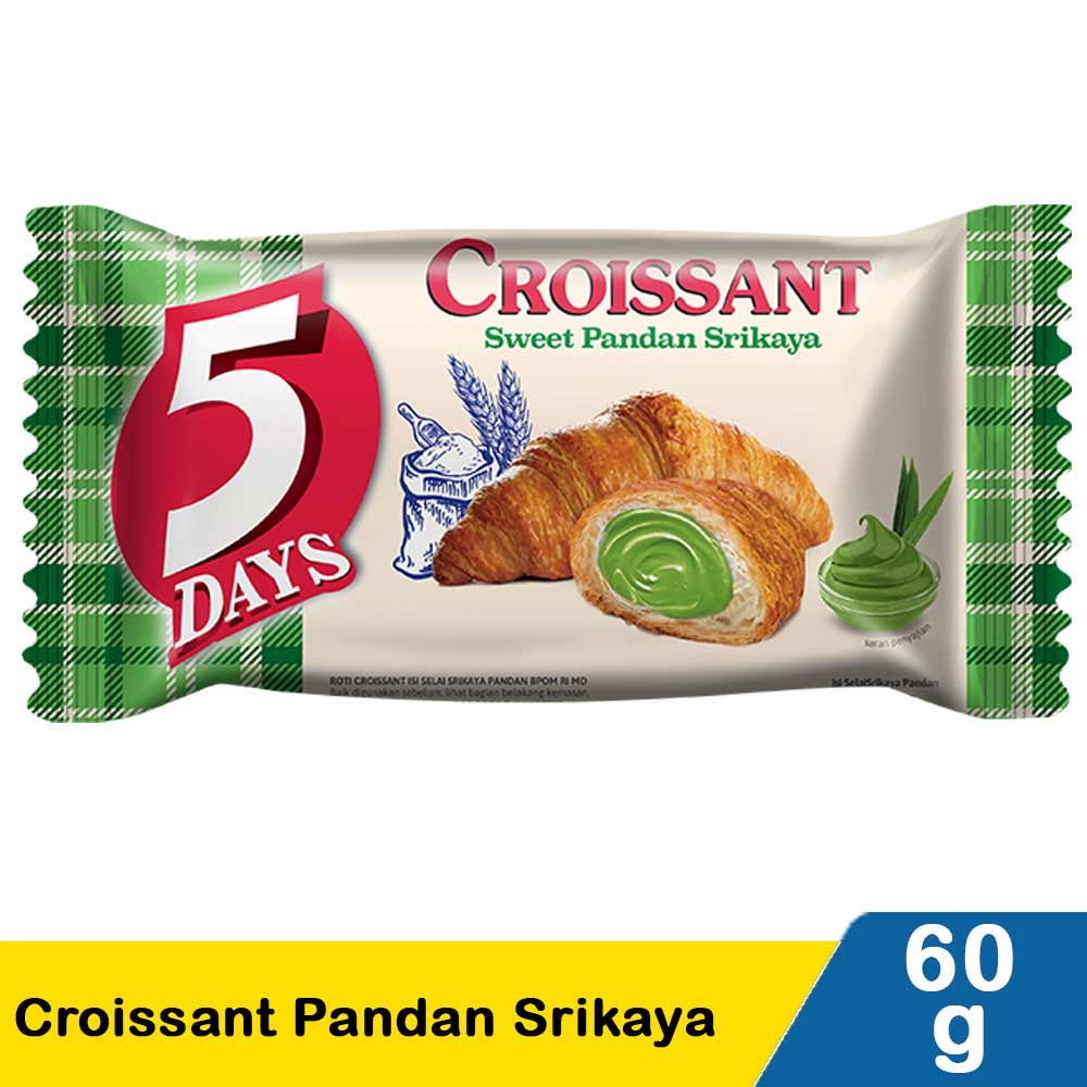 Jual Croissant 5 Days Rasa Pandan Srikaya 60gr | Shopee Indonesia