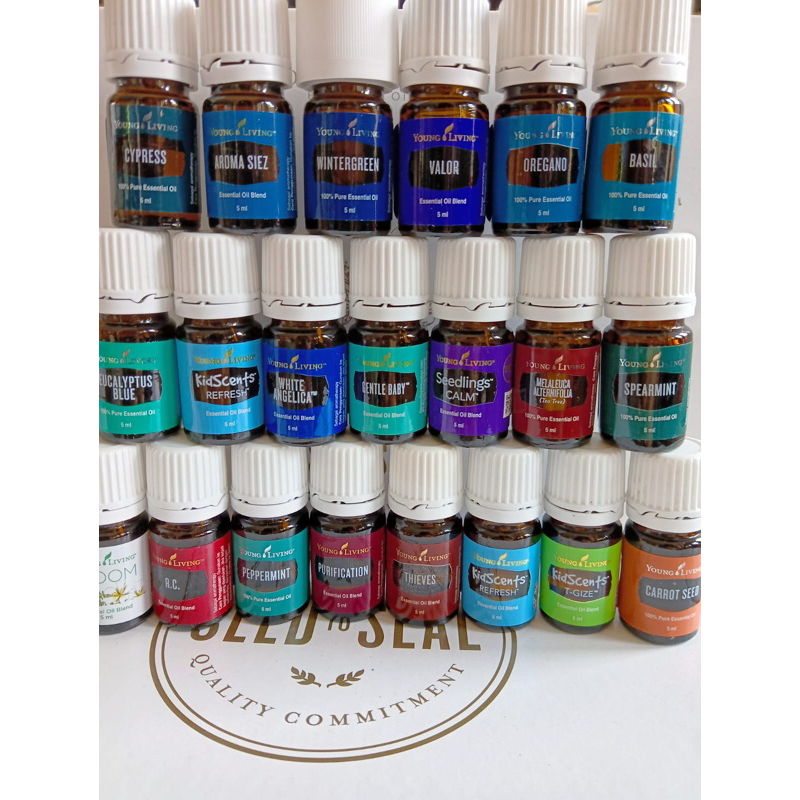Jual YL 5ml peppermint oil young living, lemon oil young living,thieves ...