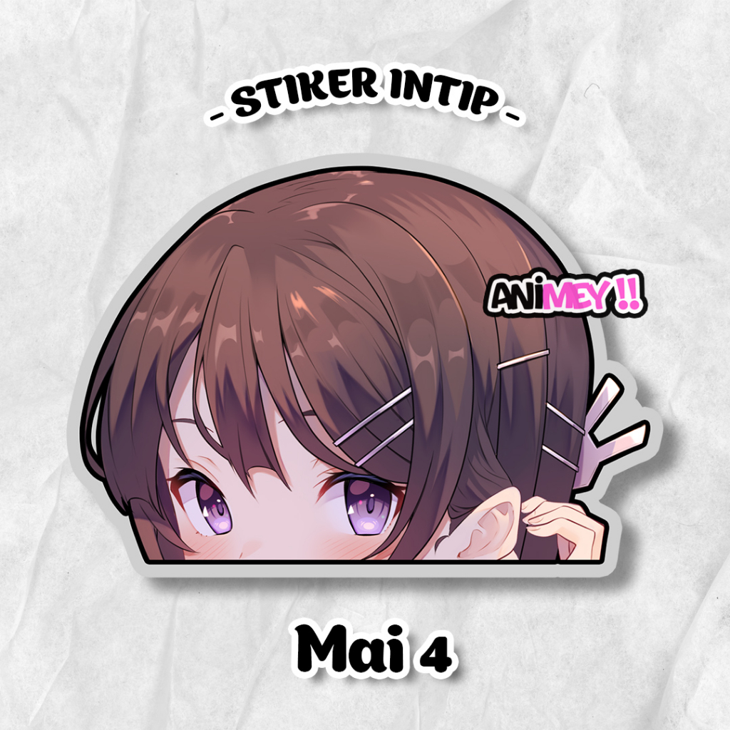 Jual Stiker Intip Mai Sakurajima / Sticker Anime Waterproof | Shopee ...