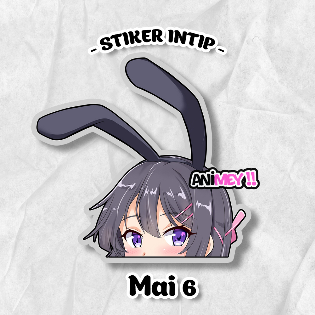 Jual Stiker Intip Mai Sakurajima / Sticker Anime Waterproof | Shopee ...