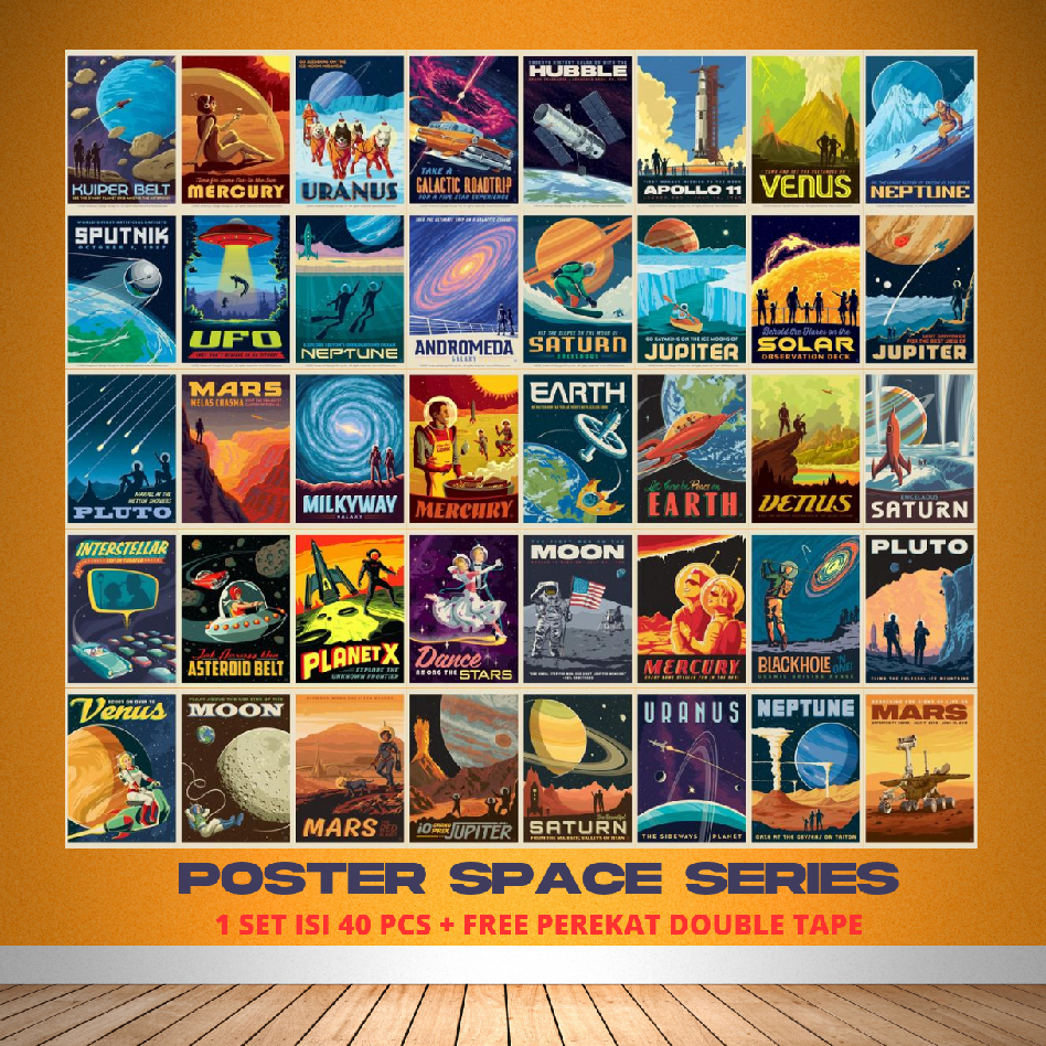 Jual Poster Space Series / Poster Ruang Angkasa 40 Lembar Ukuran A5 ...