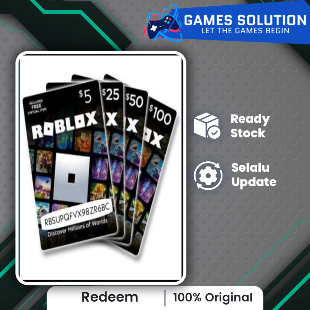 Jual Voucher Roblox Robux Card Gift Cards [Digital Code] | Shopee Indonesia