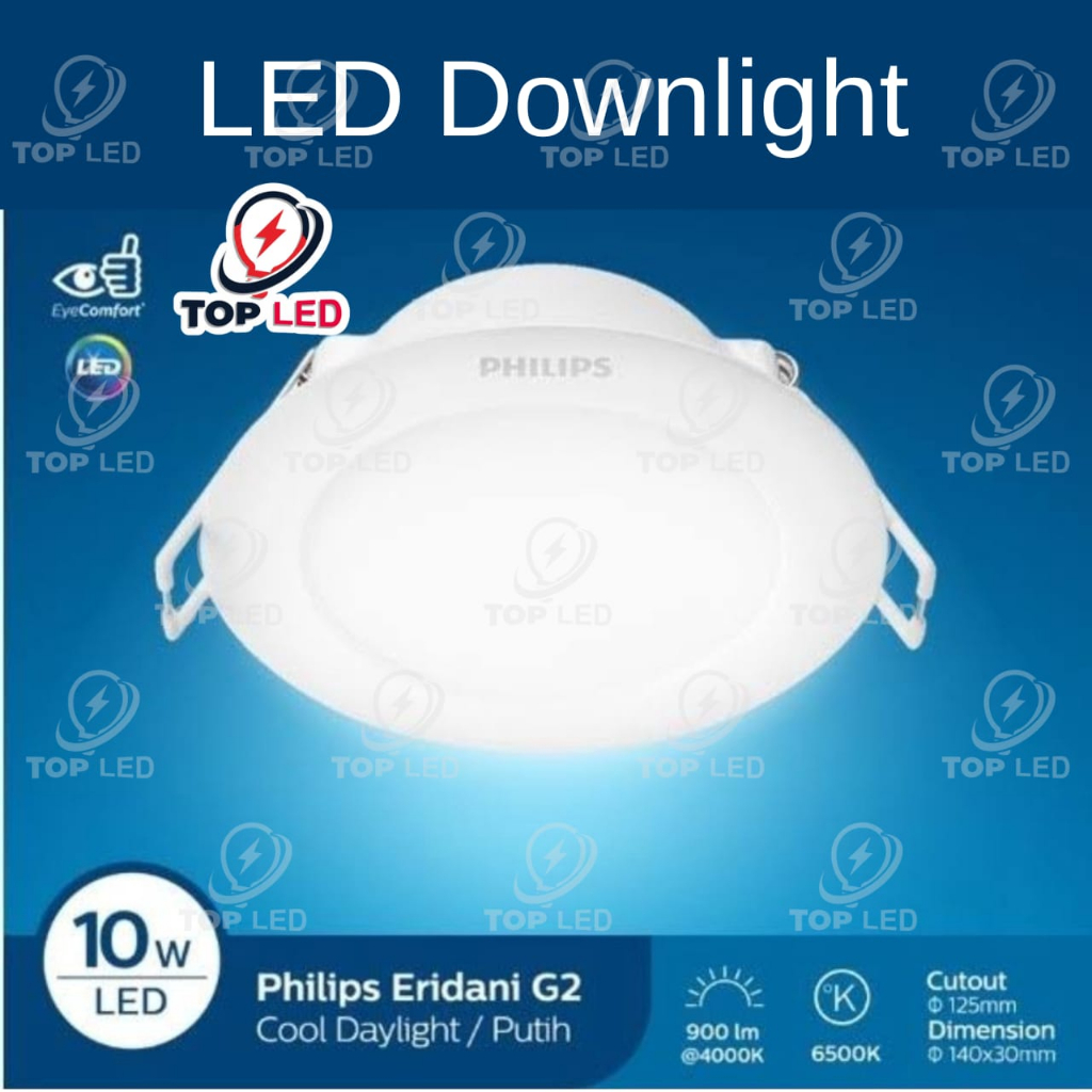 Jual Philips LED Downlight ERIDANI 10W DL190B | Shopee Indonesia