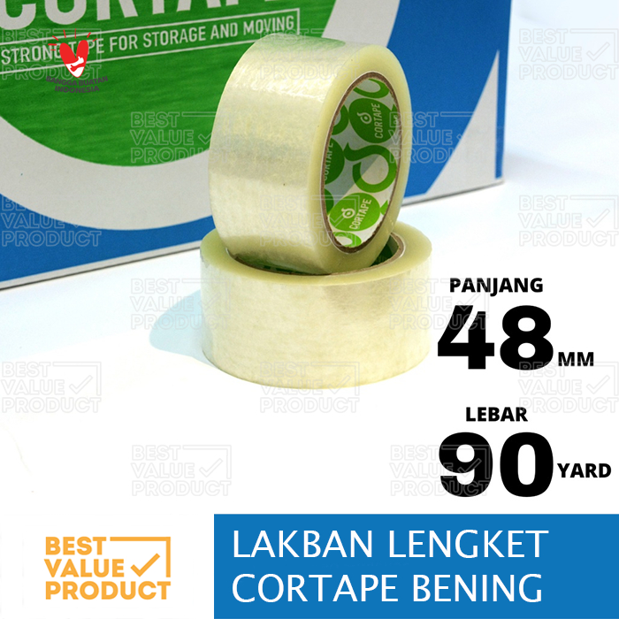 Jual LAKBAN / PLAKBAN / ISOLASI CORTAPE 48 / 90 Y TERMURAH SATUAN ...