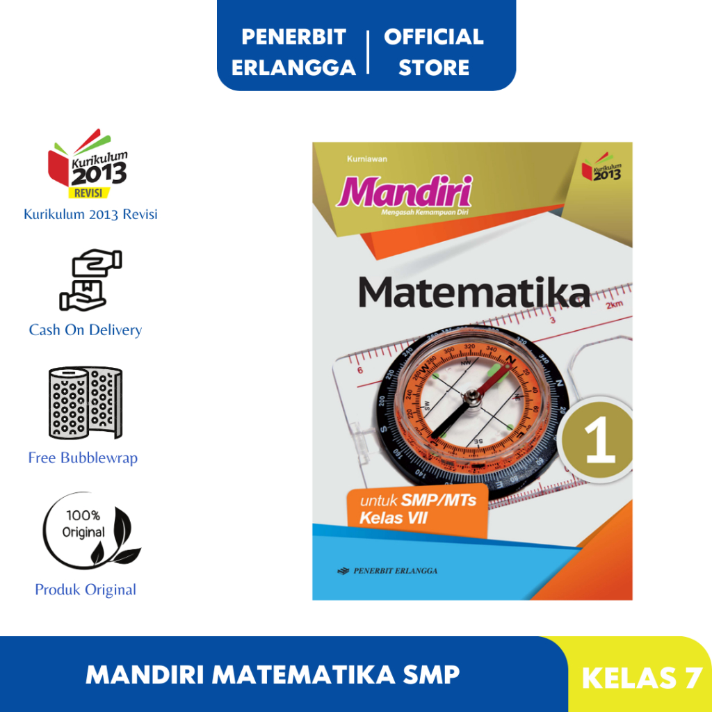 Jual [Erlangga Official] Mandiri Matematika Smp/Mts Kelas 7 - Kurikulum 2013 Revisi | Shopee ...