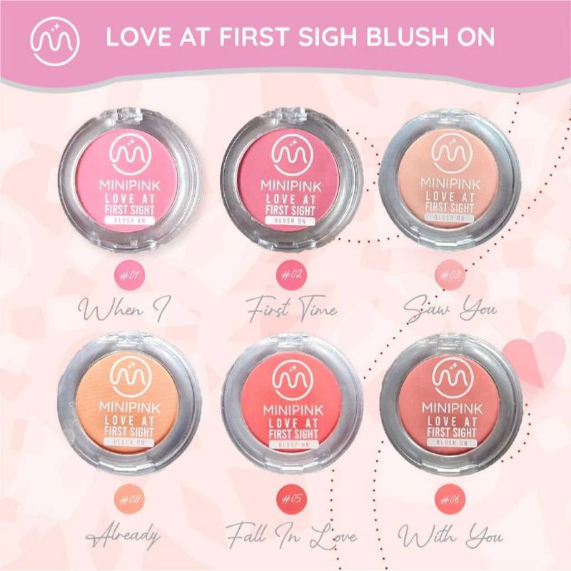 Jual MINIPINK Blush On Soft Naturally Pigmented Blush makeup 6 Colors ...