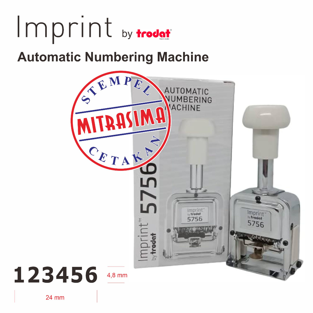 Jual Numbering Machine Imprint 5756 by Trodat ( Nomorator 6 digit otomatis ) | Shopee Indonesia