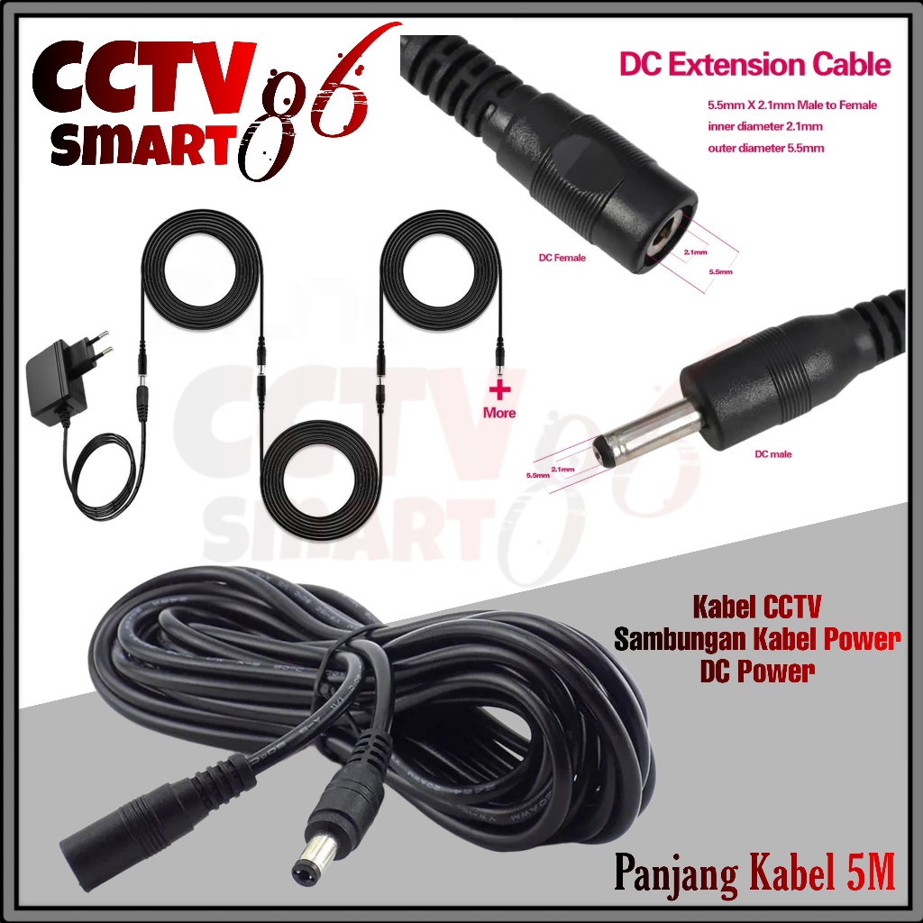Jual Sambungan Kabel POWER CCTV 5,5MM Sambungan Kabel Listrik Kabel Tembaga | Shopee Indonesia