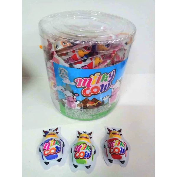 Jual Permen Cemilan Snack Coklat Milky Choco Cow Sapi Susu (isi 30 pcs ...