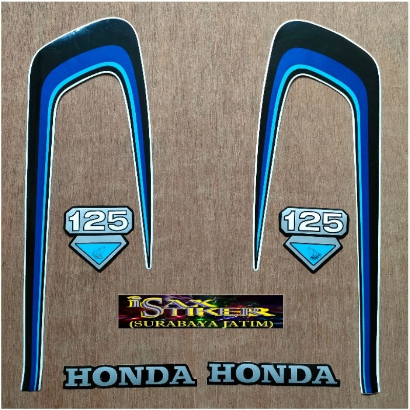 Jual Striping Original Honda CB 125 biru jadul tahun 1980an | Shopee ...