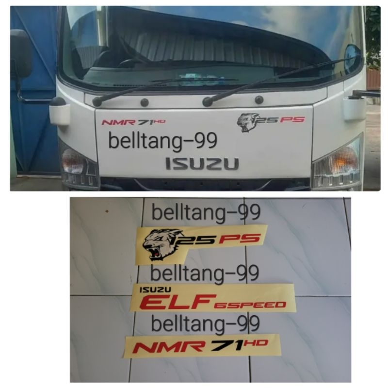 Jual Stiker isuzu elf NMR 71 HD NMR 71/stiker elf macan / stiker elf ...