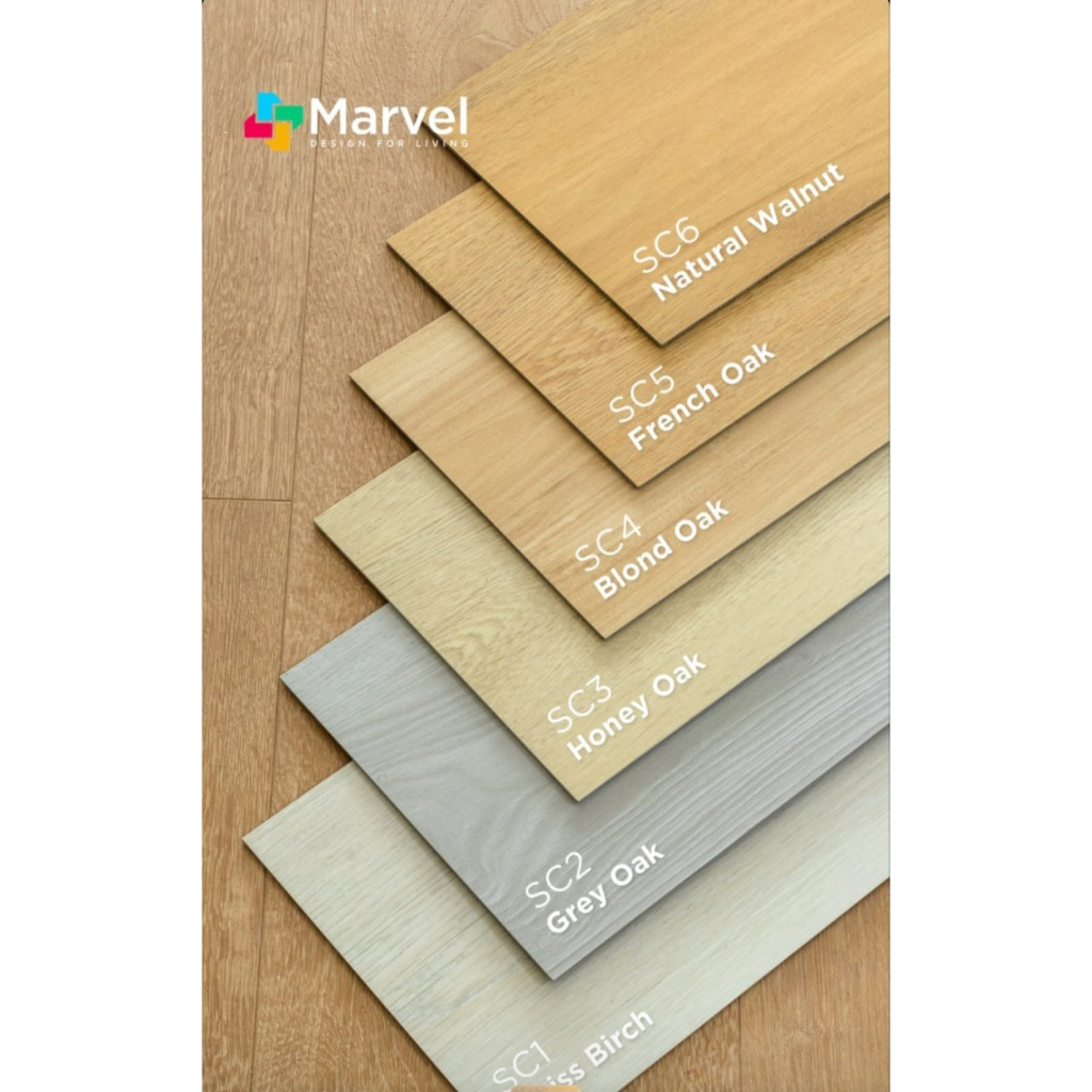 Jual Lantai Vinyl Marvel 3mm (1 box isi 2,45 m2 / 14 lembar) /Space ...