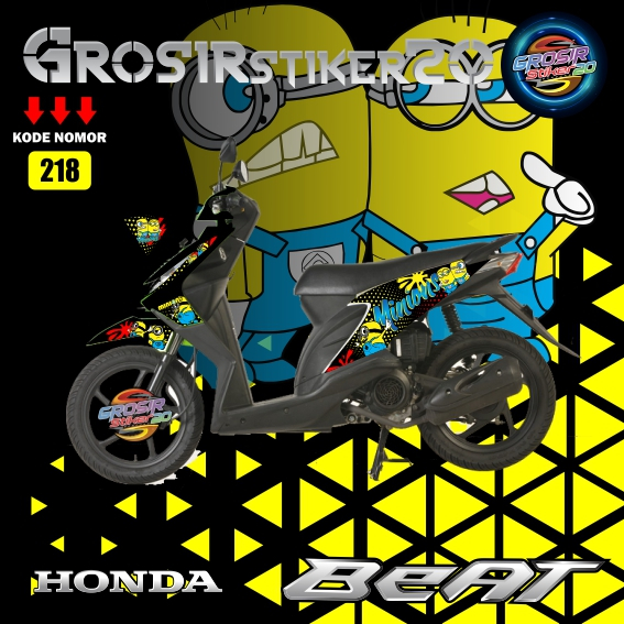 Jual STRIPING VARIASI HONDA BEAT KARBU MOTIF MINION / STIKER VARIASI ...