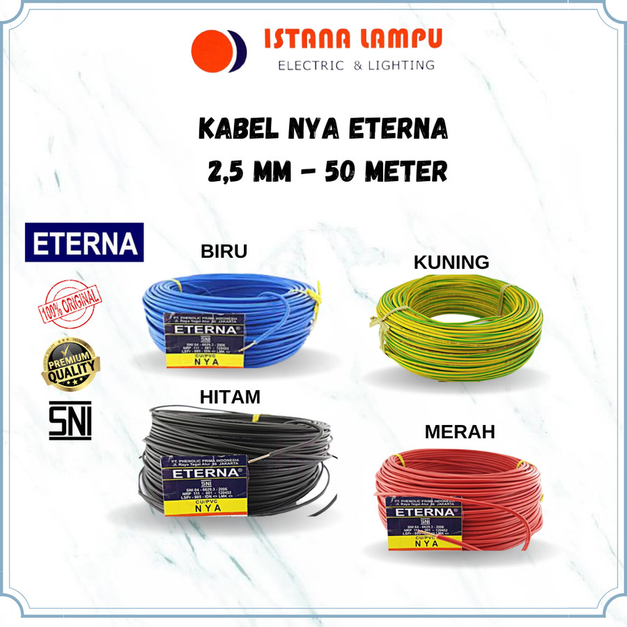 Jual Kabel ETERNA NYA 2.5mm 50m | Shopee Indonesia