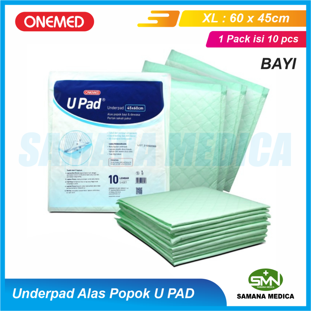 Jual Upad Underpad Bayi 45x60 1 Bag isi 10 Perlak Alas Popok dengan Gel ...