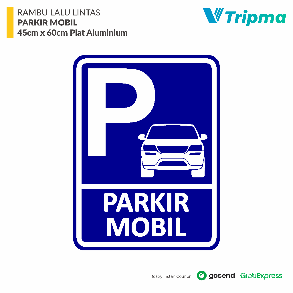 Jual Rambu Parkir Mobil - Kotak 45cm x 60cm Plat Alumunium | Shopee ...