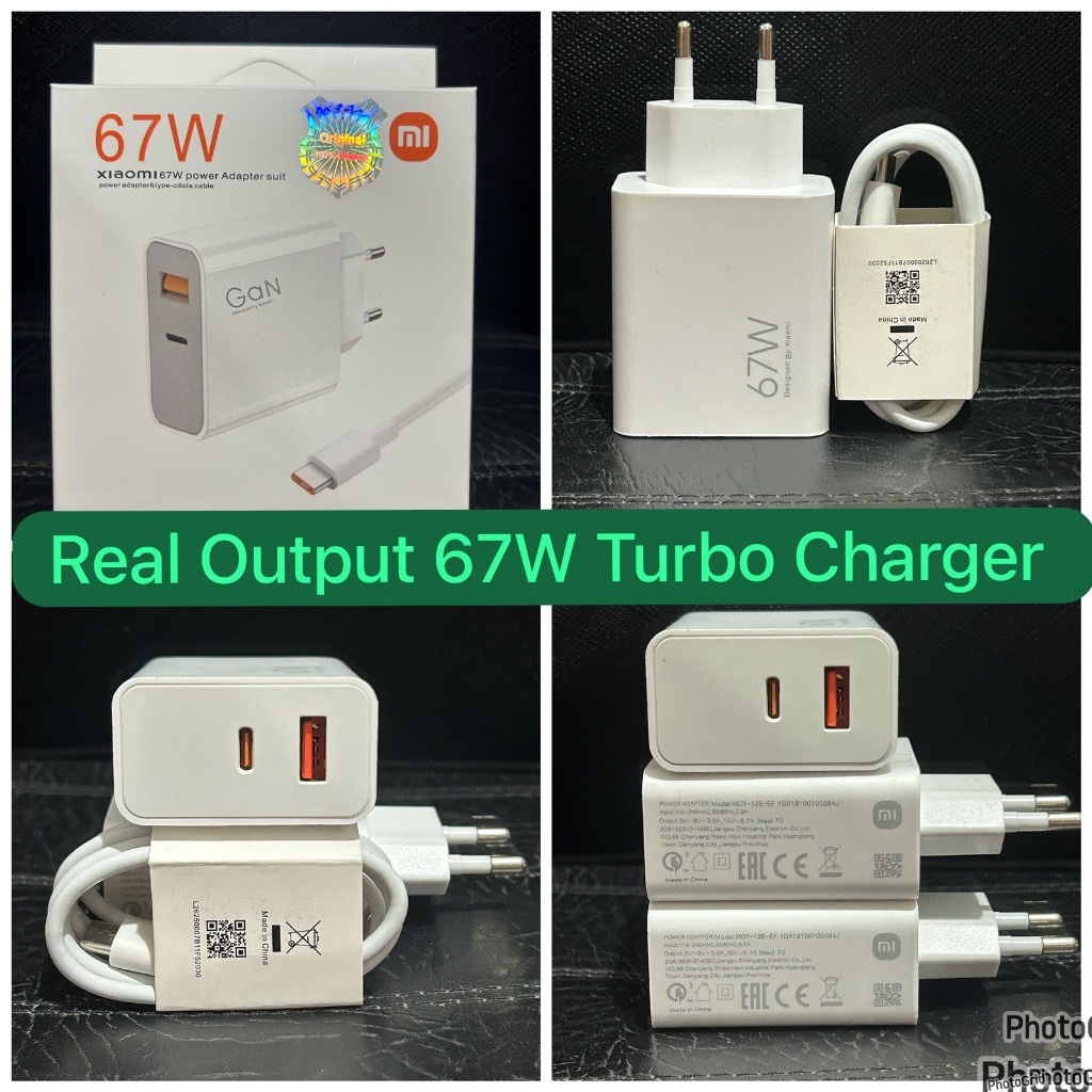 Jual charger XIAOMI PD 67W Power Adapter & Type-C data cable MDY-12 -EH ...