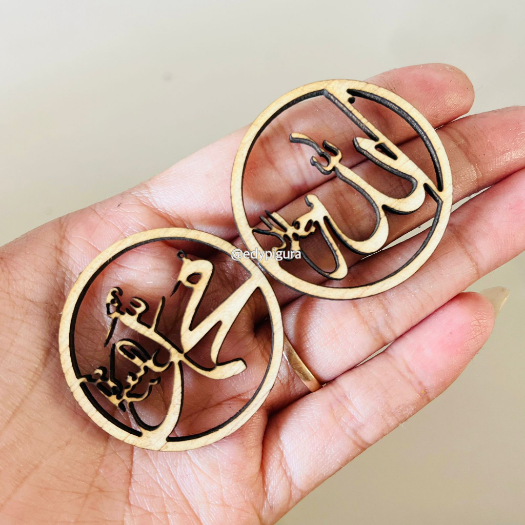 Jual Allah Muhammad Cutting Akrilik Bulat | Shopee Indonesia