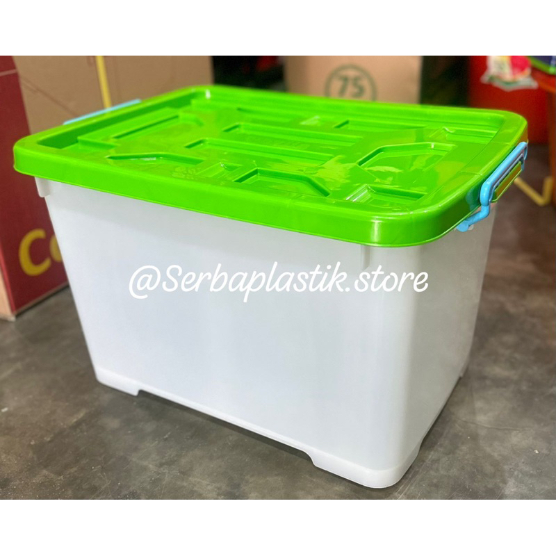 Jual container box 95 ltr putih / kotak penyimpanan serbaguna / kotak ...
