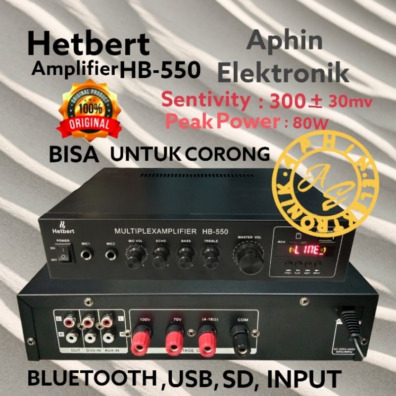 Jual Ampli HETBERT HB-550 Ampli CORONG Ceiling Bluetooth | Shopee Indonesia