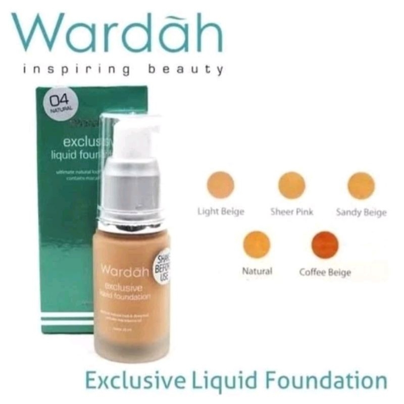 Jual Wardah Exclusive Liquid Foundation/Alas Bedak Wardah | Shopee ...