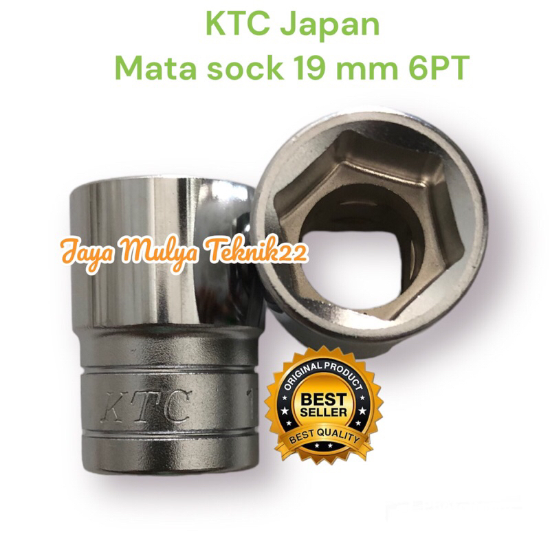 Jual KTC Mata sock 19 mm 6 PT 1/2 inch / kunci sock 19 mm KTC Japan ...