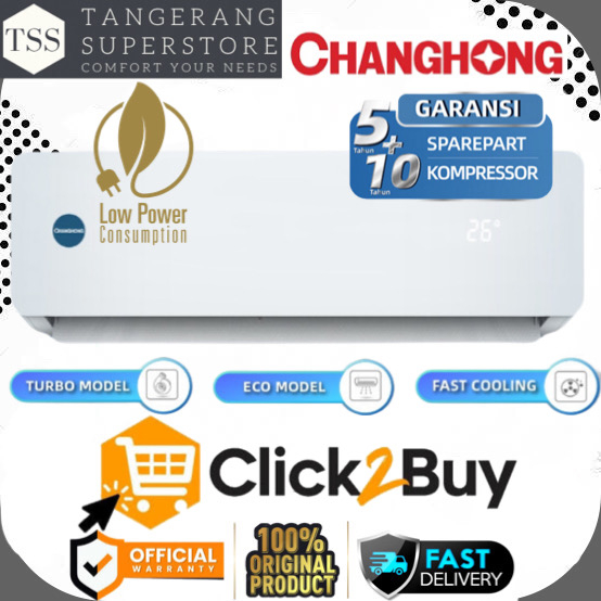 Jual CHANGHONG AC STANDARD 1/2 PK CHOL-05NVC/CHOL05L 05NVB PREMIUM ...