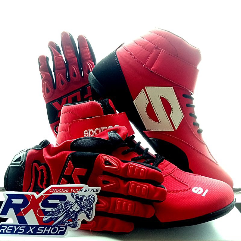 Jual SEPATU TOURING MOTOR MOBIL DRAG RACE MERAH | Shopee Indonesia