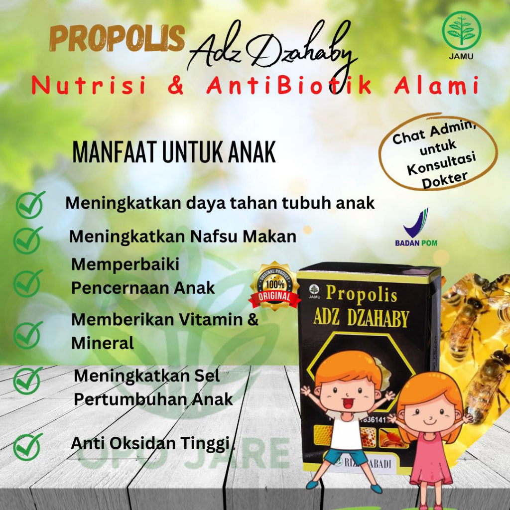 Jual [opojare] PROPOLIS Antibiotik Alami dan Peningkat Nafsu Makan Anak ...
