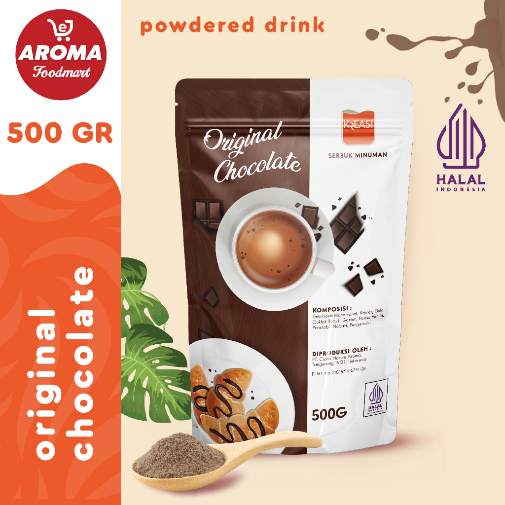 Jual Kreasi Bubuk Original Chocolate 500gr Minuman Serbuk Chocolate ...