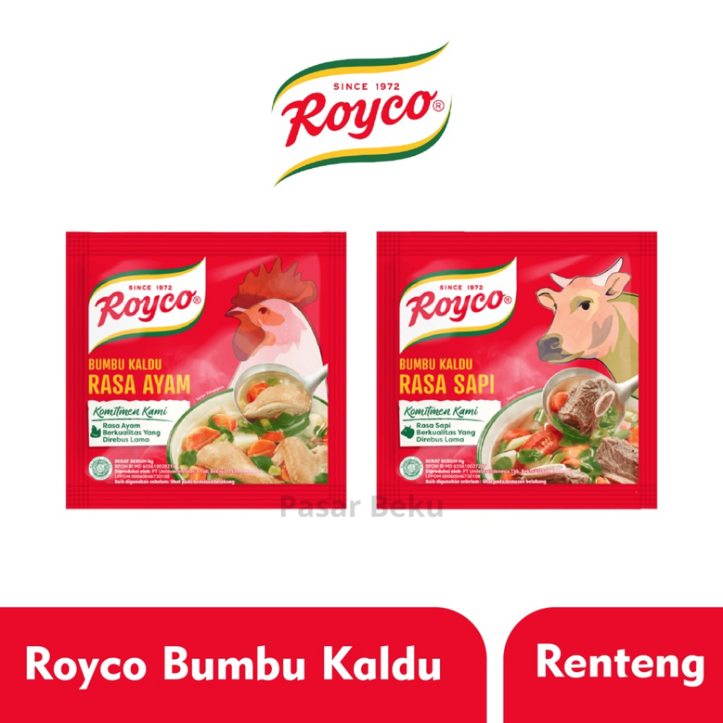 Jual Royco Rasa Ayam dan Rasa Sapi 9gr Isi 12pcs Kemasan Renceng Bumbu ...