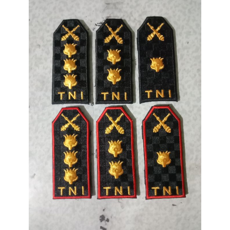 Jual pangkat pdu armed mayor letkol kolonel staf/ Lis merah | Shopee ...