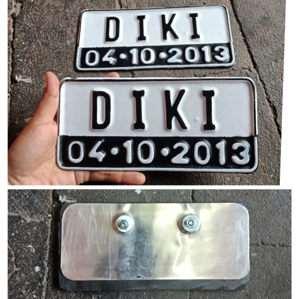 Jual Plat sepeda listrik baut tanam tempel custom nama dan nomor untuk ...