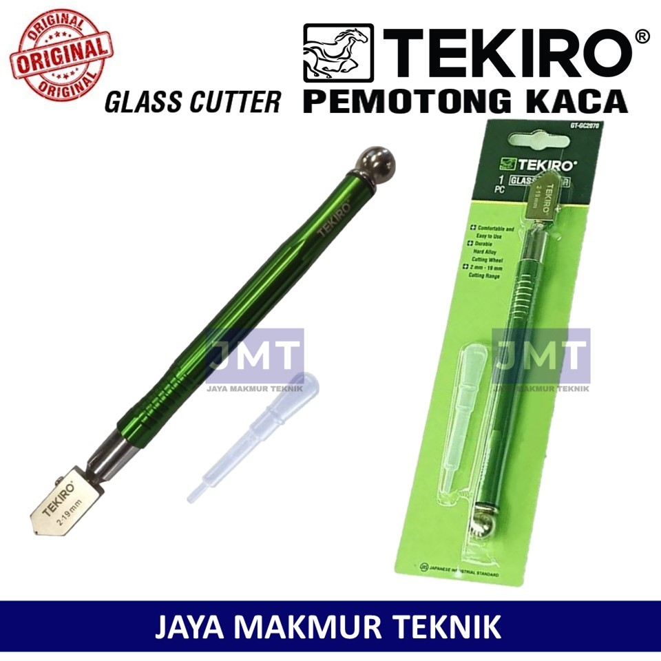 Jual TEKIRO Glass Cutter Pisau Kaca Keramik Pemotong Kaca Dengan Tabung ...