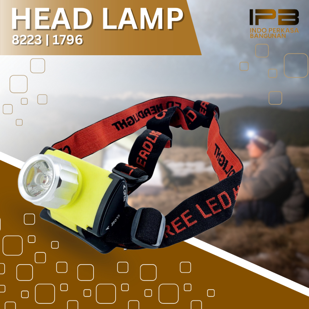 Jual Head Lamp Lampu Senter Kepala LED Zoom 8223 | Lampu Senter Kepala ...