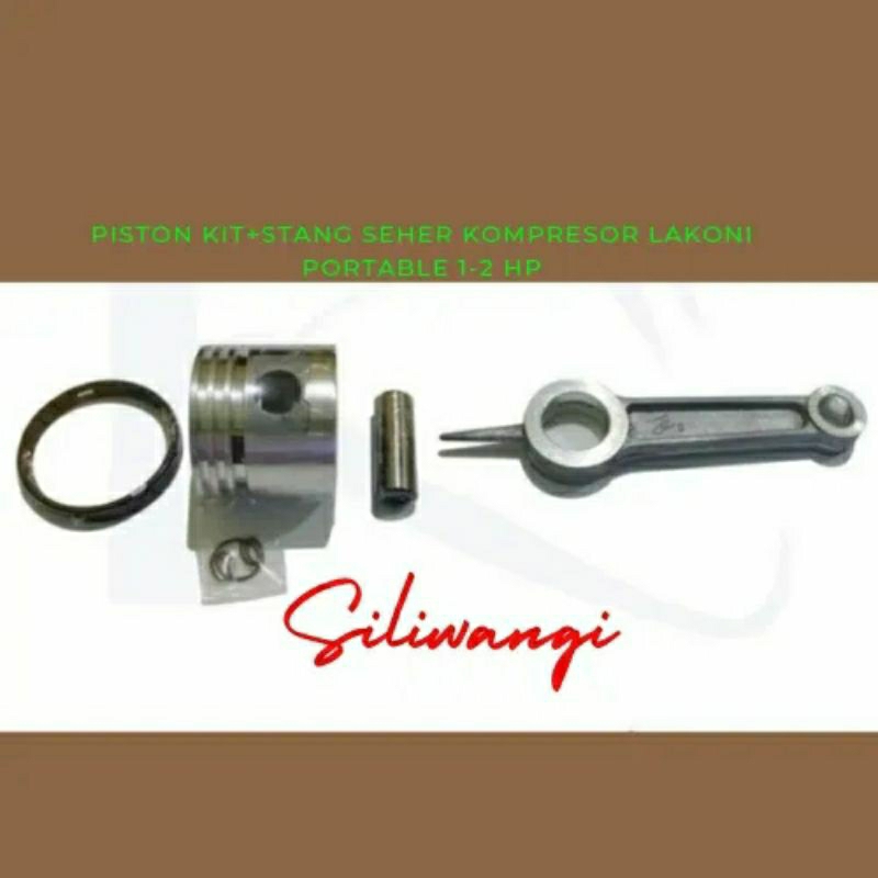 Jual Piston Kit+Stang Seher Kompresor Lakoni Portable 1-2 HP (Type ...