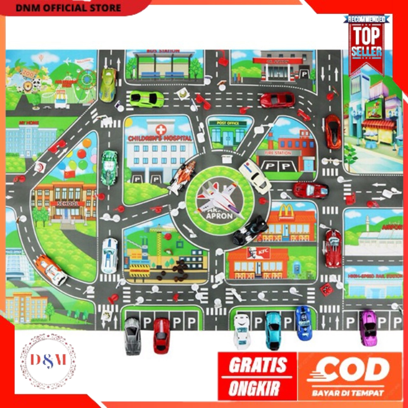 Jual Play Maps Peta Bermain Anak Pretend Play Map Peta Kota Bermain ...