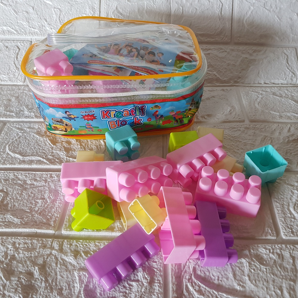 Jual Mainan Edukasi Bongkar Pasang Balok Ukuran BESAR Blok Susun Bricks ...