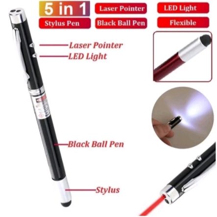 Jual Pulpen 5in1 bulpoint laser dan senter pen stylus and pointer ...
