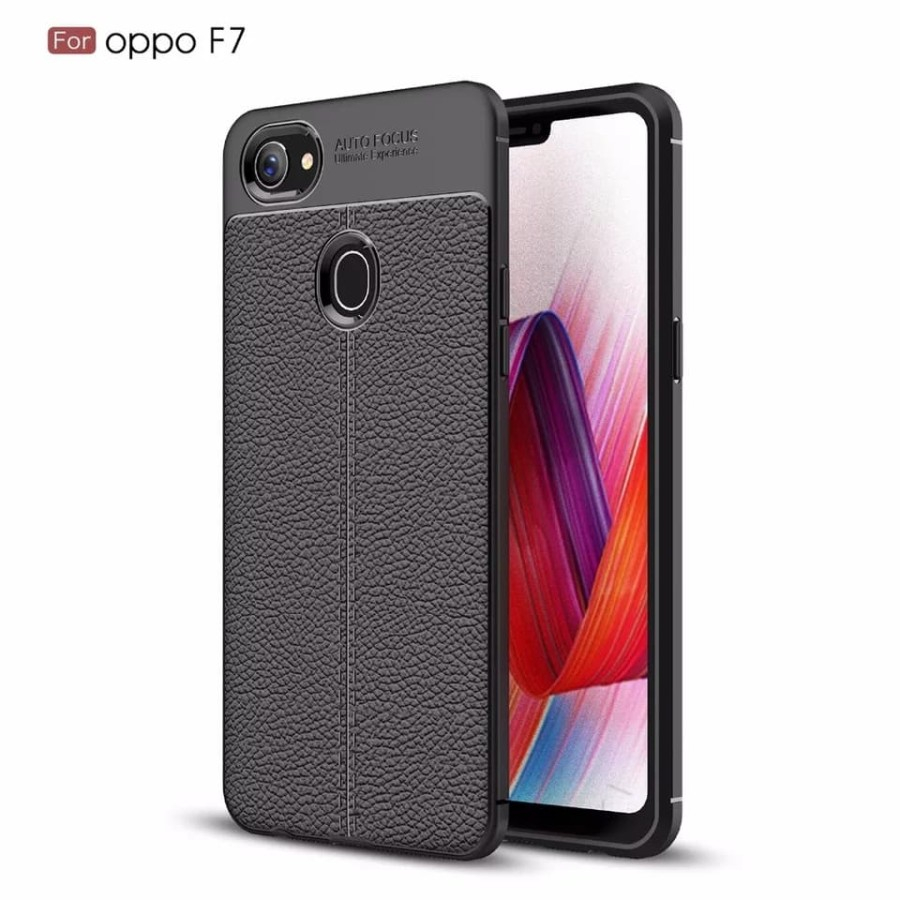 Jual ORIGINAL CASE - OPPO F7 AUTOFOCUS CARBON SILICONE LEATHER CASE ...
