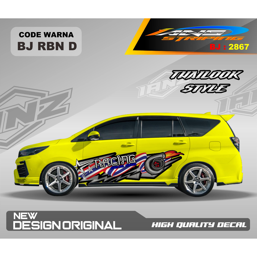 Jual BJ 2867-DECAL STIKER CITY CAR THAILOOK STYLE-STICKER TERBARU ...