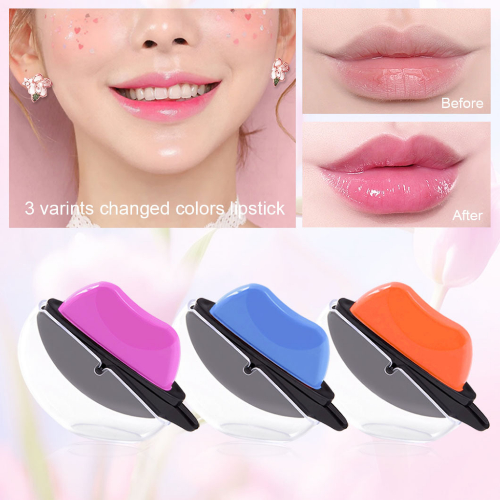 Jual Lazy Lips Bentuk Bibir Moisturizing Lip Glow Lipstik Change Color ...