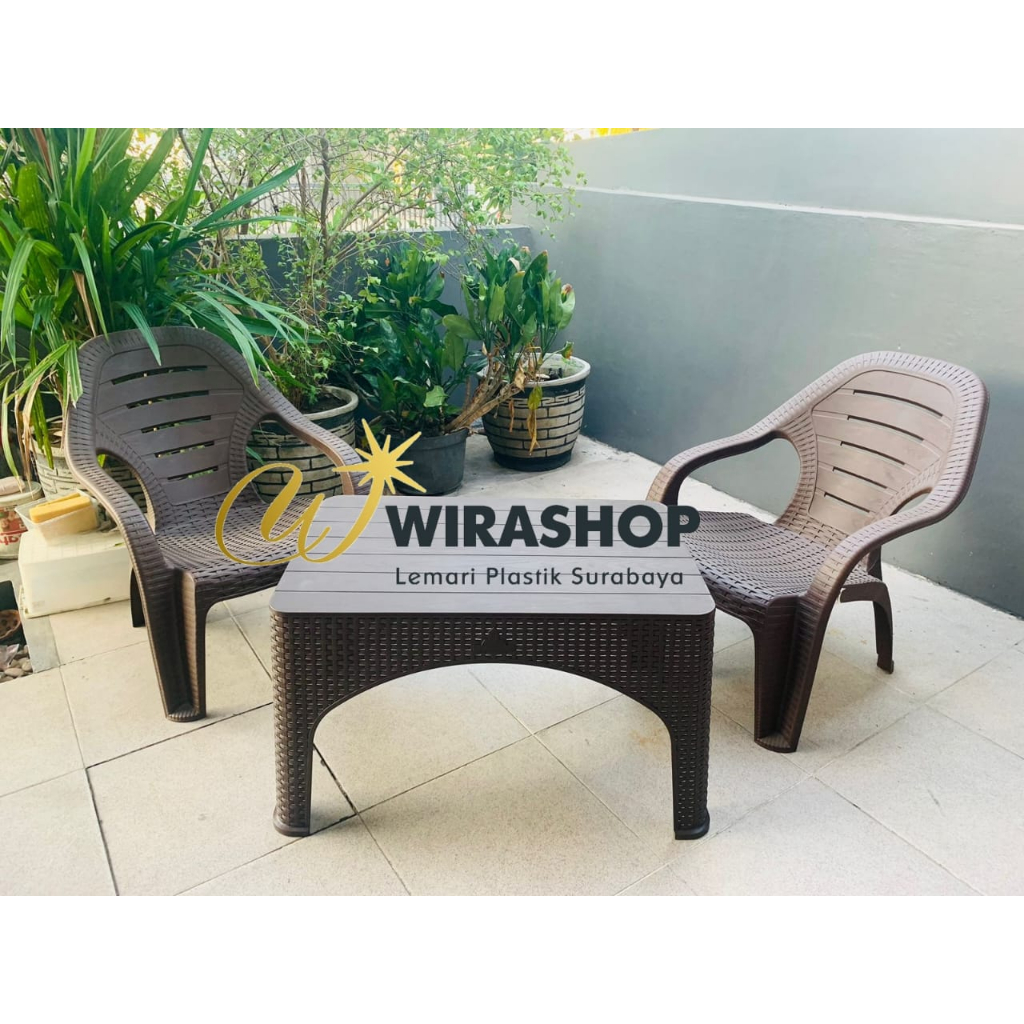 Jual Meja plastik/Meja Rotan/Meja Teras/Meja Rotan Olymplast OST-W ...