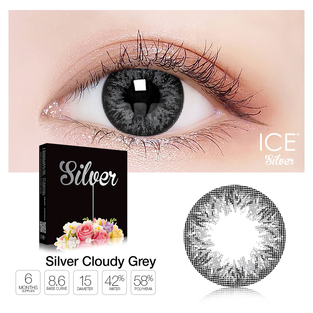 Jual Softlens Ice Silver Softlen Normal Soflen Silver 02 Cloudy Grey 04 ...
