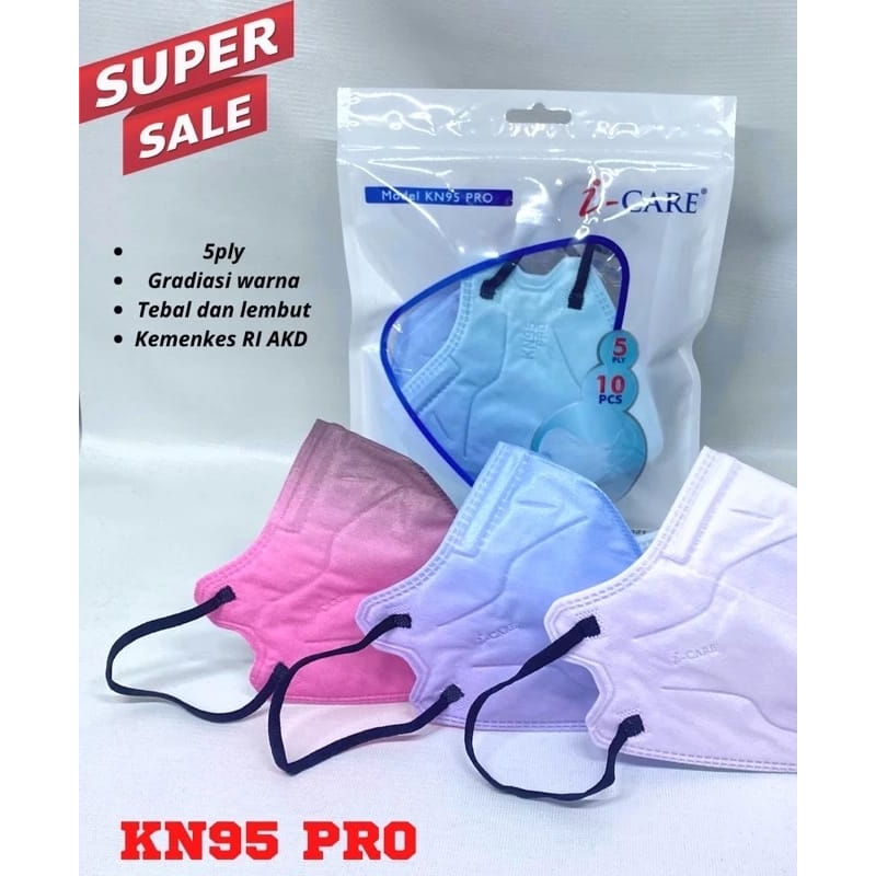 Jual Masker Mask KN95 Pro Sachet ICARE 5Ply Premium Quality isi 10pcs ...