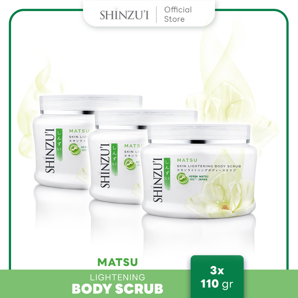 Jual Shinzui Skin Lightening Body Scrub Matsu 110gr isi 3pcs | Shopee ...