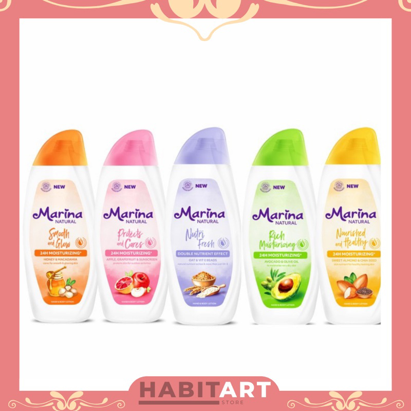 Jual Marina Hand & Body Lotion Natural Series | Shopee Indonesia