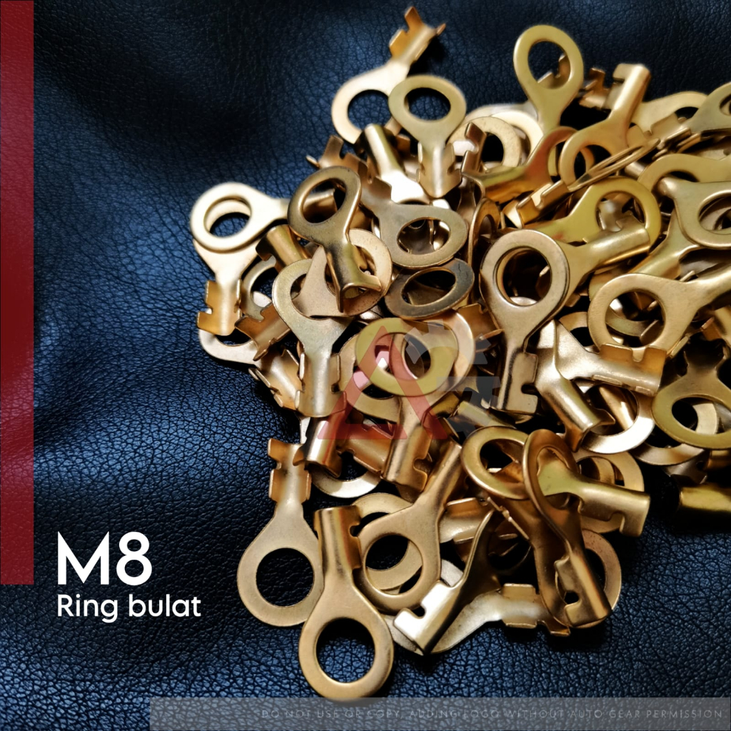 Jual (10 pcs) Skun Kabel Ring M8 / Skun O / Terminal baut Kabel kecil ...