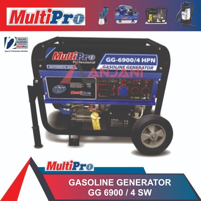 Jual MESIN GENSET LISTRIK BENSIN 5000 WATT MULTIPRO GG-6900/4SW GENERATOR SET 5000WATT 5 KW 5KW ...