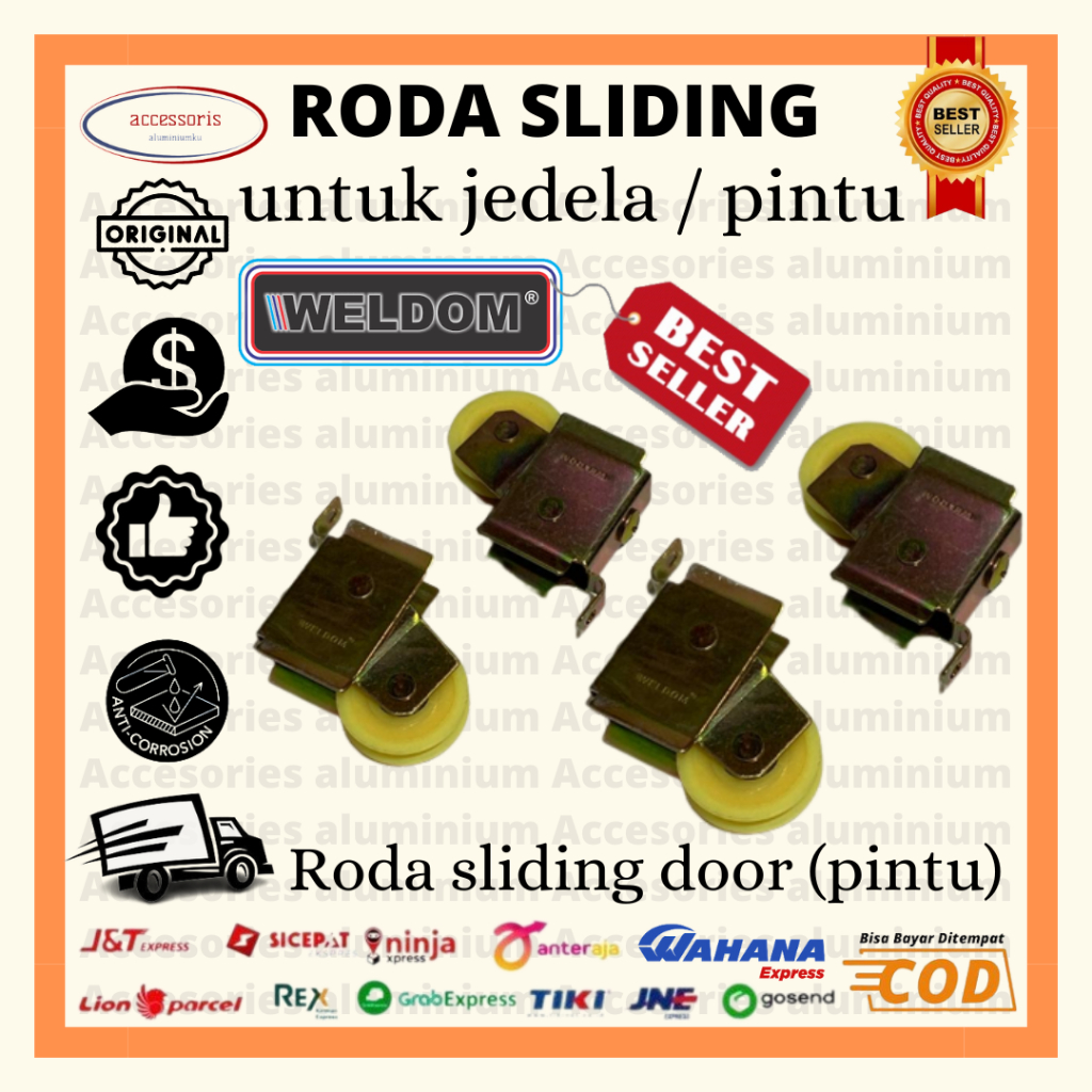 Jual Roda Sliding Door Window BESAR/ KECIL Pintu Jendela Geser - WELDOM ...